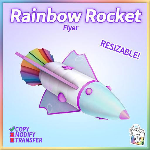 Second Life Marketplace - ~TL~ Rainbow Rocket Flyer